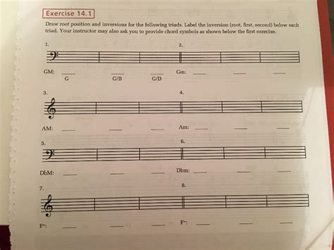 Exercise 141 Draw Root Position And Inversions For