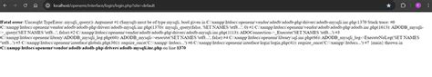 Fatal Error Uncaught Typeerror Mysqliquery Support Openemr