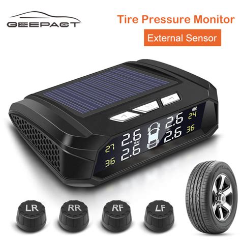 Geepact Car Tire Pressure Monitoring System Smart Car Tpms Tyre Pressure Alarm Monitoring System