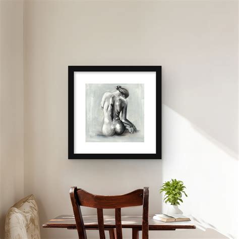 Lark Manor Nude Woman From Behind Contemporary Bedroom Framed Print