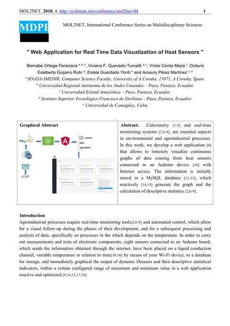 PDF Web Application For Real Time Data Visualization Of Heat Sensor
