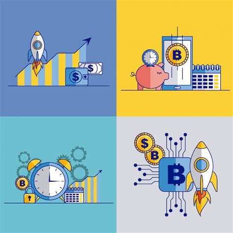 핀 테크 사업 관련 무료 벡터