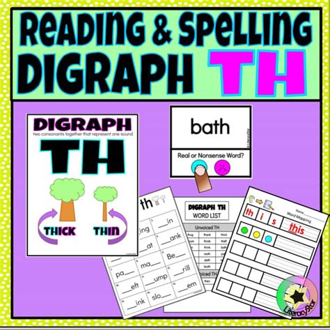 Th Digraph Worksheets Th Poster Th Digraph Rule Th Digraph Game