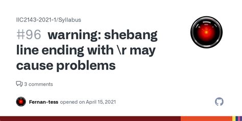 warning shebang line ending with r may cause problems · issue 96