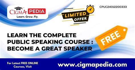 learn the complete public speaking course become a great speaker
