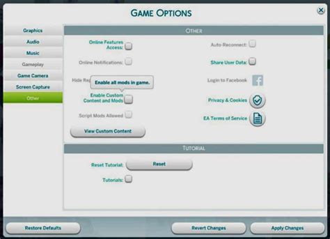 sims 4 how to enable mods