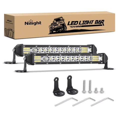 Silverado 3500 11 Inch Ultra Slim Single Row Led Light Bars Floodspot