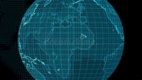 Digital Planet Earth Loopable Animation Stock Video Video Of Abstract Communication 145270503