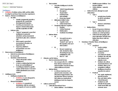 Psyc 201 Unit 2 Lecture Notes 10 Psyc 201 Unit 2 Chapter 4