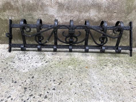 Wrought Iron Antique Wall Mount Coat Rack At 1stdibs Wrought Iron