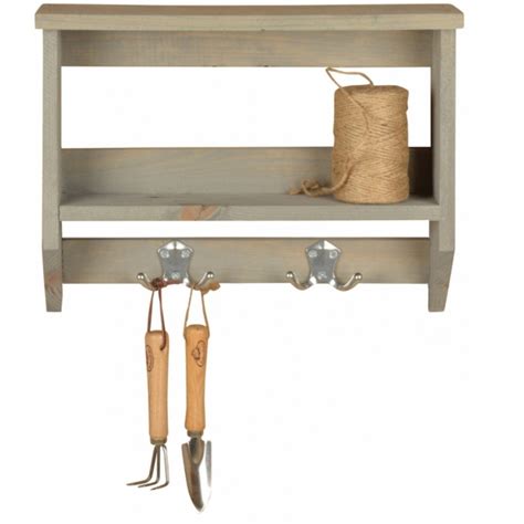 Zahradní Polička S Háčky 39cm