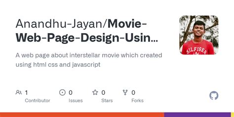 github anandhu jayan movie web page design using html css and