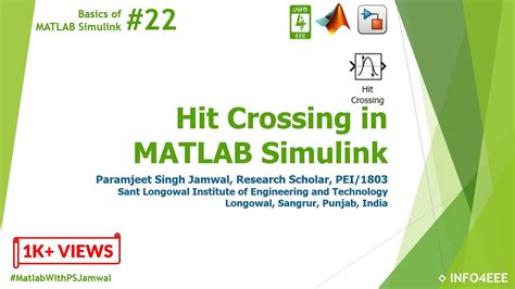 Hit Crossing In MATLAB Simulink As Zero Crossing Detector YouTube