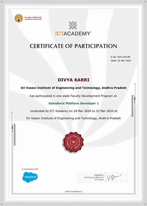 Divya Karri On Linkedin Successfully Completed Salesforce Platform Developer 1 Course