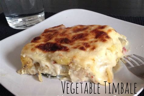 Vegetable Timbale With Stilton Bechamel Come Dine With Teo