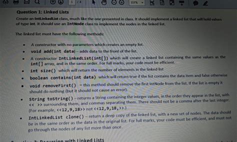 Solved Add The Following Methods To Your Intlinkedlist