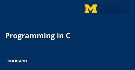 Programming In C Coursera