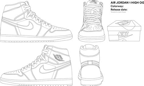 Airjordan 1 High Template By Jasonncooper On Deviantart