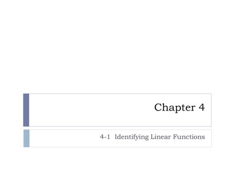 Linear Functions Identifying And Graphing High School Math