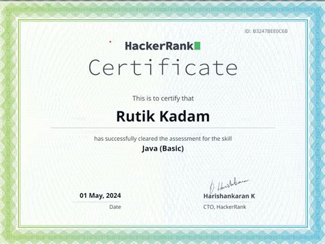 finished hackerrank java assessment with java skills rutik kadam