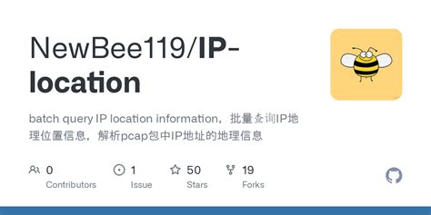GitHub NewBee119 IP location batch query IP location information批量查询IP地理位置信息解析pcap包中IP地址的地理信息