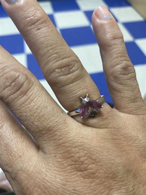 Le Vian® Raspberry Rhodolite 1 1 6 Ct T W And Diamond 1 10 Ct T W Ladybug Ring In 14k