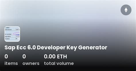 Sap Ecc Developer Key Generator Collection OpenSea