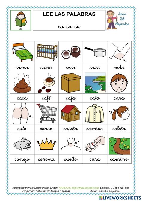 leer palabras con ca co cu en minusculas worksheet live 45 off postgray