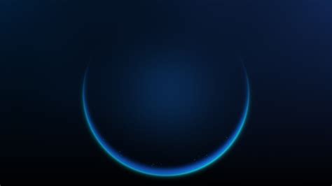 Premium Stock Video Ambient Animation Loop Of A Glowing Blue Semicircle Emitting Particles On