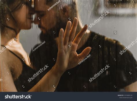 Sex Behind Glass Male Female Hand Stock Photo Shutterstock