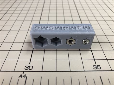 Test Piece Of Hexagonal Nut Hole By Novemberkou Download Free Stl