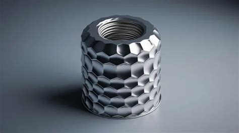 진짜 거친 질감을 가진 육각형 금속 용기의 3d 그림 금속 상자 주석 주석 상자 배경 일러스트 및 사진 무료 다운로드