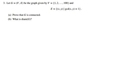 Solved Let G V E Be The Graph Given By V Chegg Com