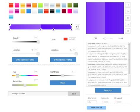 Создание градиента в css Линейный градиент Генераторы градиента