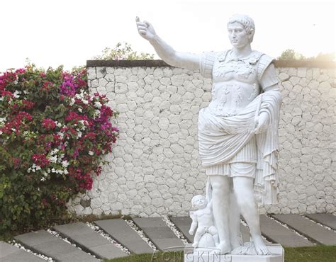 Caesar Augustus Extra Large Outdoor Marble Statue Sculpture Marble