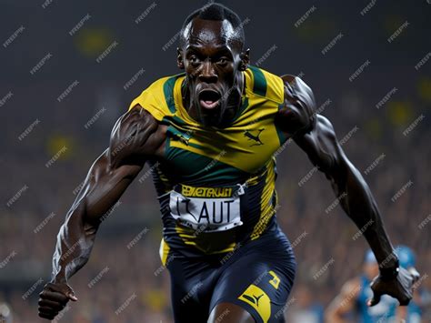 Premium Ai Image Usain Bolt