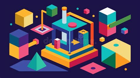 Complex Geometric Shapes An Artistic Depiction Of A 3d Printer