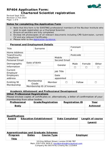 An Applicants Guide To Becoming A Chartered Scientist Csci Doc Template Pdffiller
