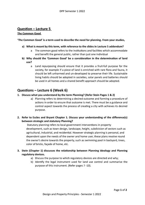 Dpp Tute 7 Questions 2022 Final Dpp Semester 1 2022 Question Lecture 5 The Common Good ‘the