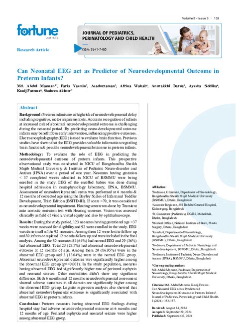 pdf can neonatal eeg act as predictor of neurodevelopmental outcome