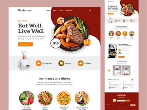 Food Landing Page Web Ui Design By Sazidur Rahman On Dribbble