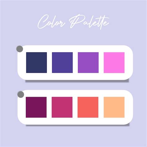 Premium Vector Vector Gradient Flat Colors Palette Swatches Set