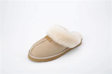 Chaussonsinoe Femmes Véritable Peau De Mouton Daim Cuir Laine