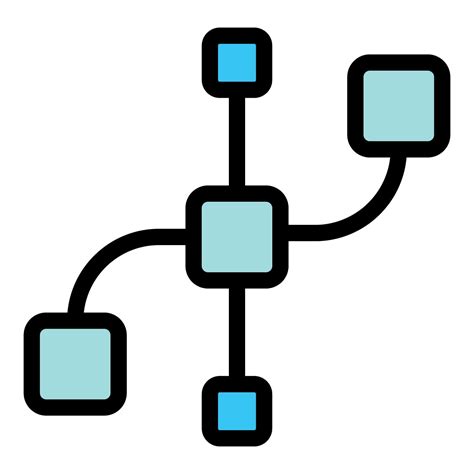 Algorithm Connecting Squares With Lines Showing Data Flow 51772471