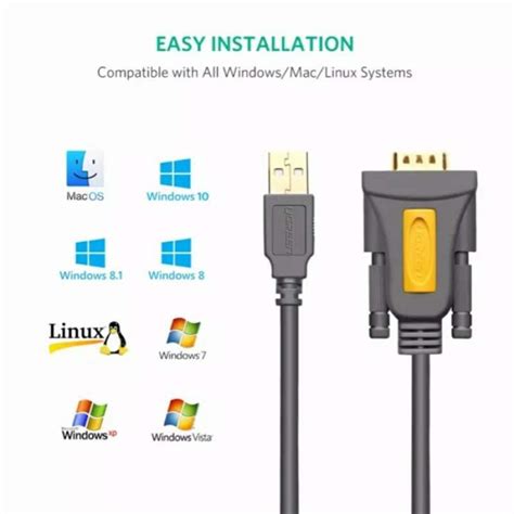 Promo Ugreen Usb To Rs232 Com Port Serial Pda 9 Db9 Pin Cable Adapter Pl2303 Diskon 23 Di