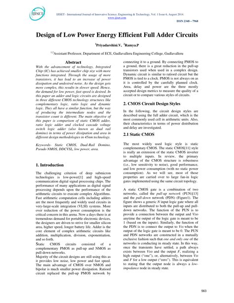 pdf design of 32 bit alu using low power energy efficient full adder