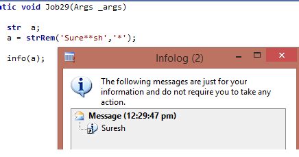 Sharing The Knowledge Remove Special Characters Using X In AX 2012