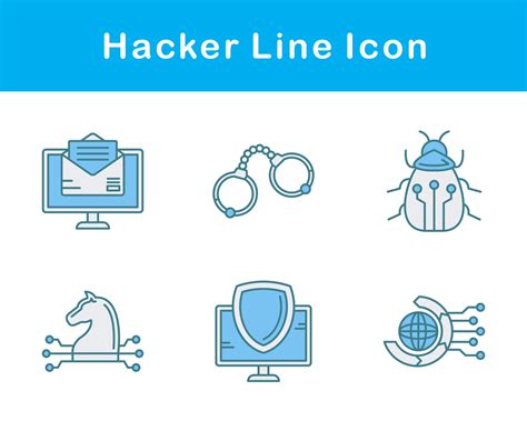 Hacker Vector Icon Set Vector Art At Vecteezy