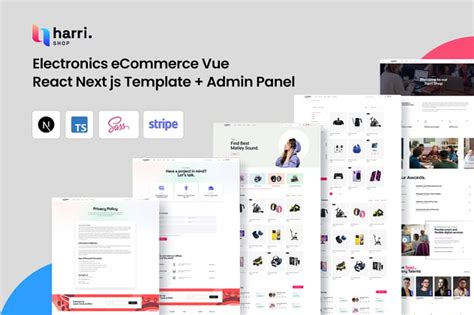Harri Ecommerce React Next Js Admin Panel Site Templates Landing Page Templates Ft React
