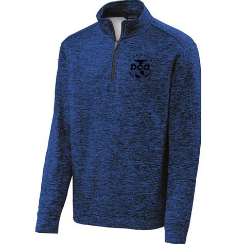 Mens Sport Tek Posicharge Electric Heather Fleece 14 Zip Pullover